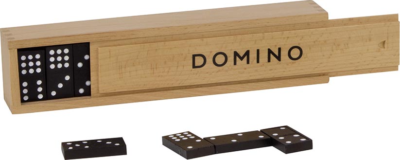 Domino im Holzkasten, 55 Steine, Double-Nine, Holz schwarz - Höhenflug ... Domino im Holzkasten, 55 Steine, Double-Nine, Holz schwarz - Höhenflug ...